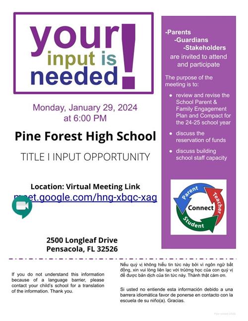 Pine Forest High School / Homepage